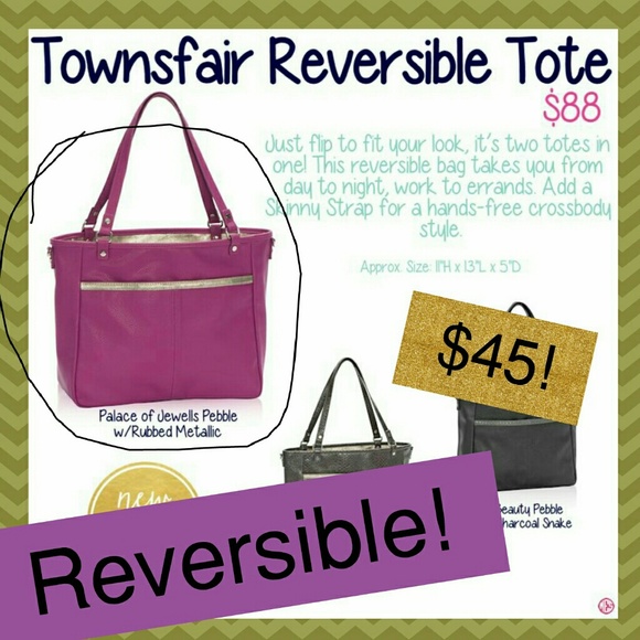 thirty-one | Bags | Thirtyone Townsfair Reversible Tote Handbag | Poshmark